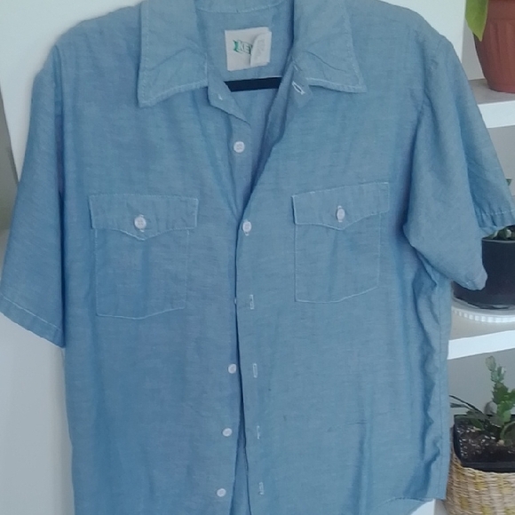 Key | Shirts | Mens Blue Short Sleeve Shirt | Poshmark